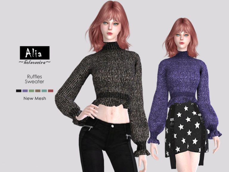 ALIA - Ruffle Blouse | Sweater Clothes Mod Download