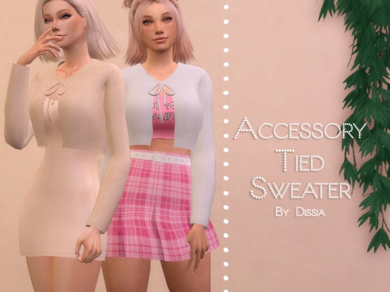 Accessory Tied Sweater | Sweater Clothes Mod Download