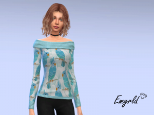 Blue Bird Sweater | Sweater Clothes Mod Download