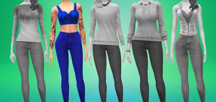 High Waisted Jeans Sims 4 CC | Sims 4 High Waisted Jeans CC