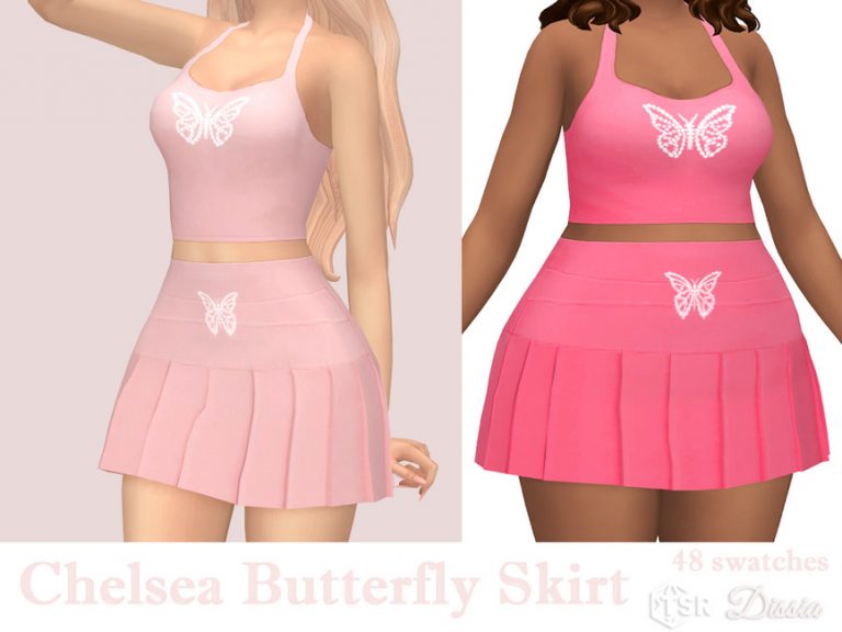 Chelsea Butterfly Skirt | Bottoms Clothes Mod Download