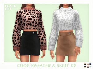 Crop Sweater & Skirt 03 | Sweater Clothes Mod Download