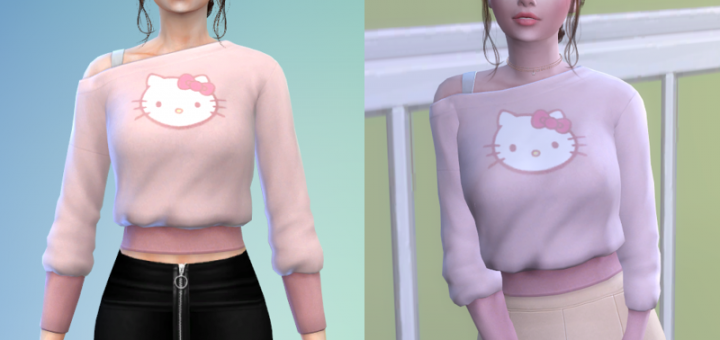 Sims 4 Sweater CC | Sims 4 CC Sweater Mods | Sims 4 Baggy Sweater