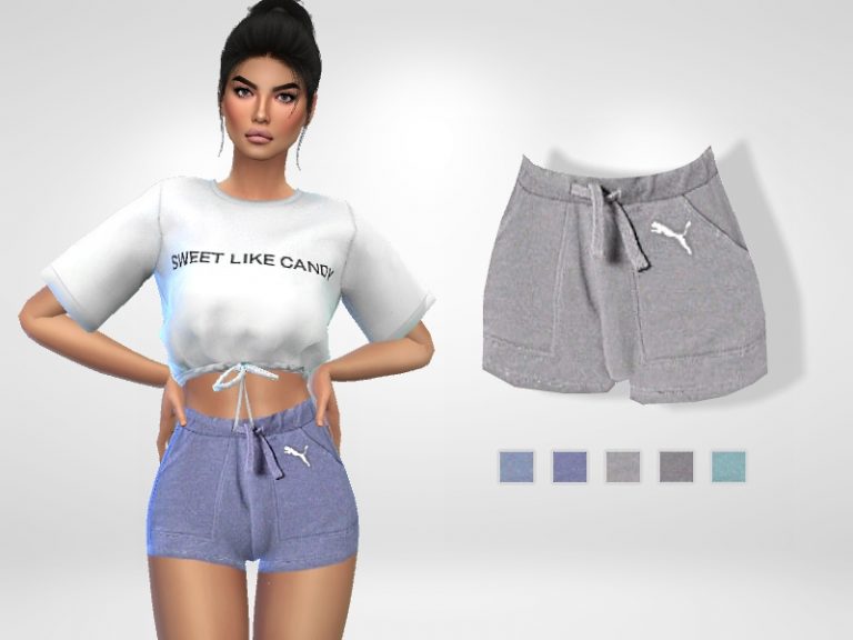 Puma Cotton Shorts | Bottoms Clothes Mod Download
