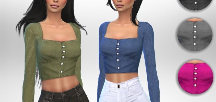 Vera Crop Top | Top Clothes Mod Download
