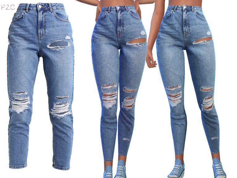 Topshop Denim Skinny Ripped Jeans | Jeans Clothes Mod Download