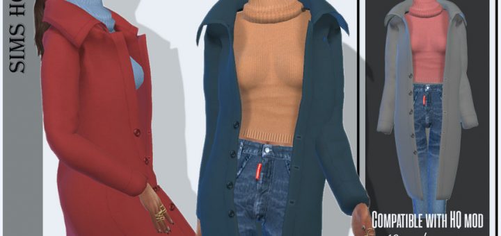 Sims 4 Coat CC Mods | Jacket CC Sims 4 Mods
