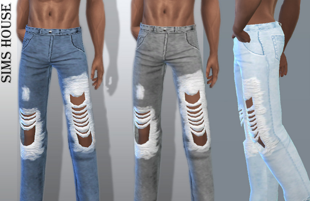 Men's ripped jeans | Jeans Clothes Mod Download