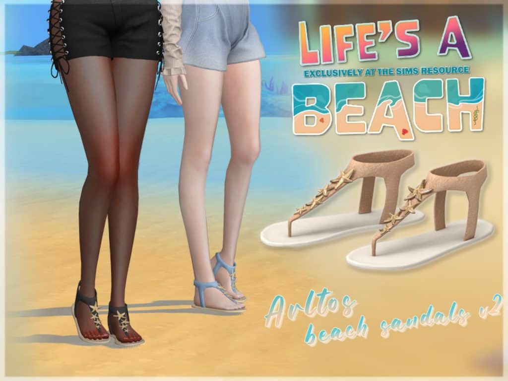 Life's A Beach - beach sandals v2 | Shoes Clothes Mod Download