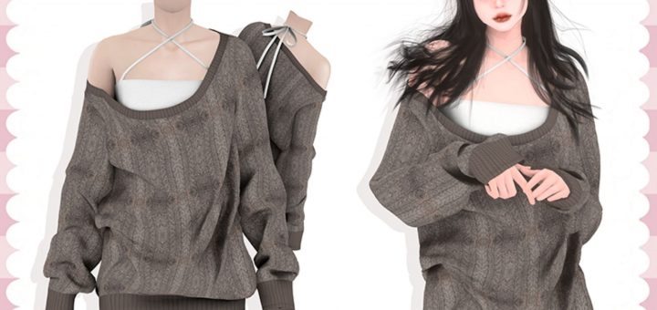 Sims 4 Sweater CC | Sims 4 CC Sweater Mods | Sims 4 Baggy Sweater