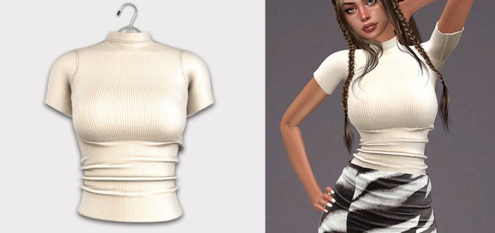 Sims 4 Crop Top CC | Sims 4 T-Shirts CC | Sims 4 Tee CC Mods